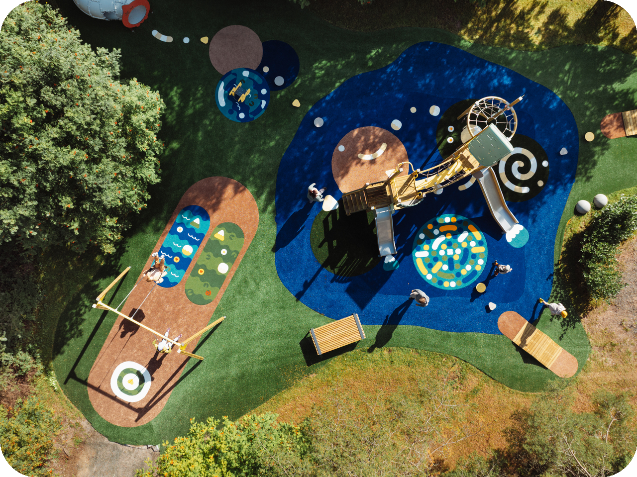 Kunstgrasfiguur Stip Smiley Droevig Strand | Lappset Nederland